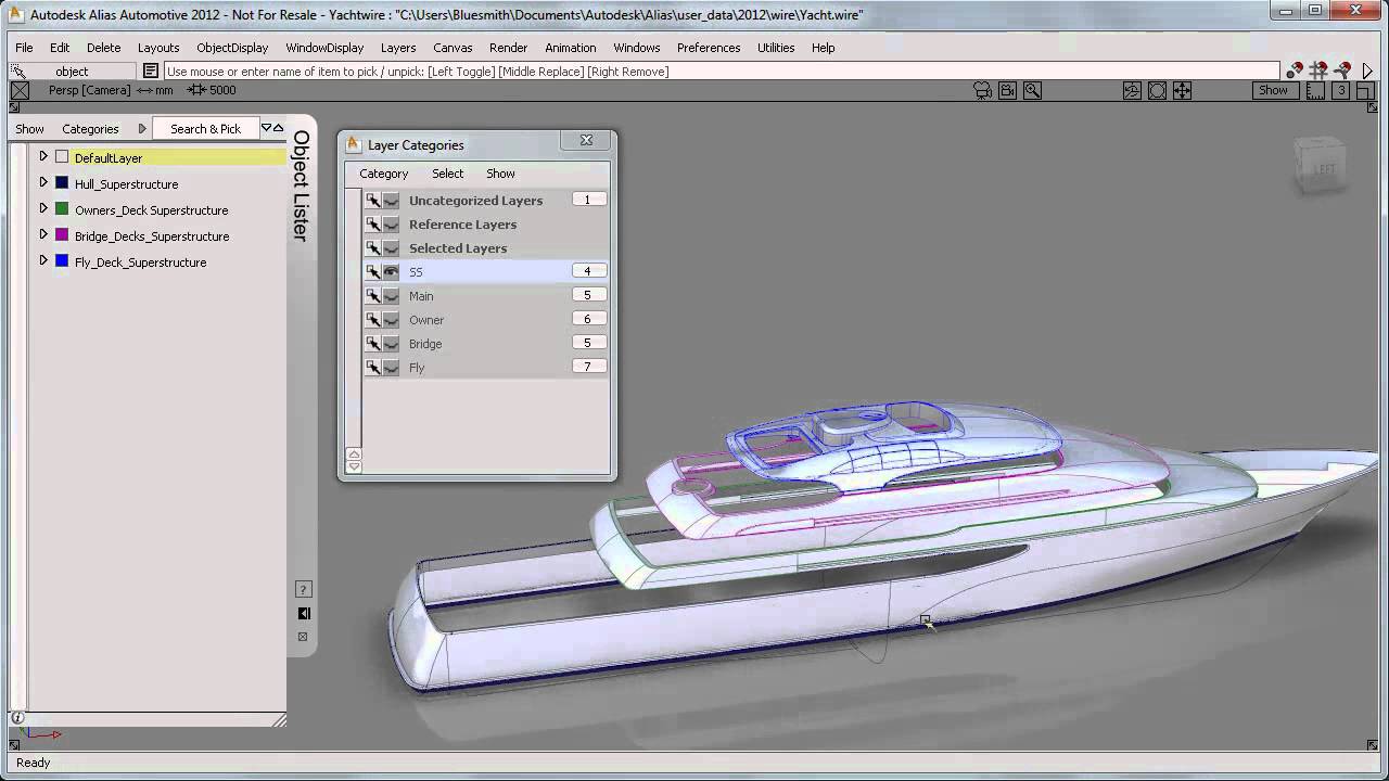 Autodesk Alias 2012 Object Lister