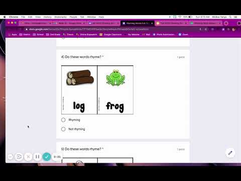 Rhyming Words Exit Ticket