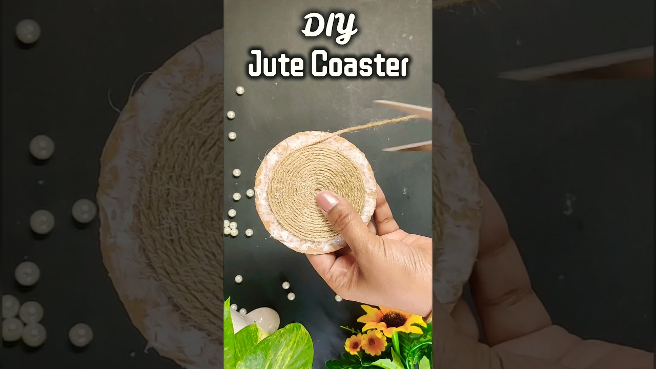 DIY Jute Coaster #diy #jutecraft #coaster #tealover