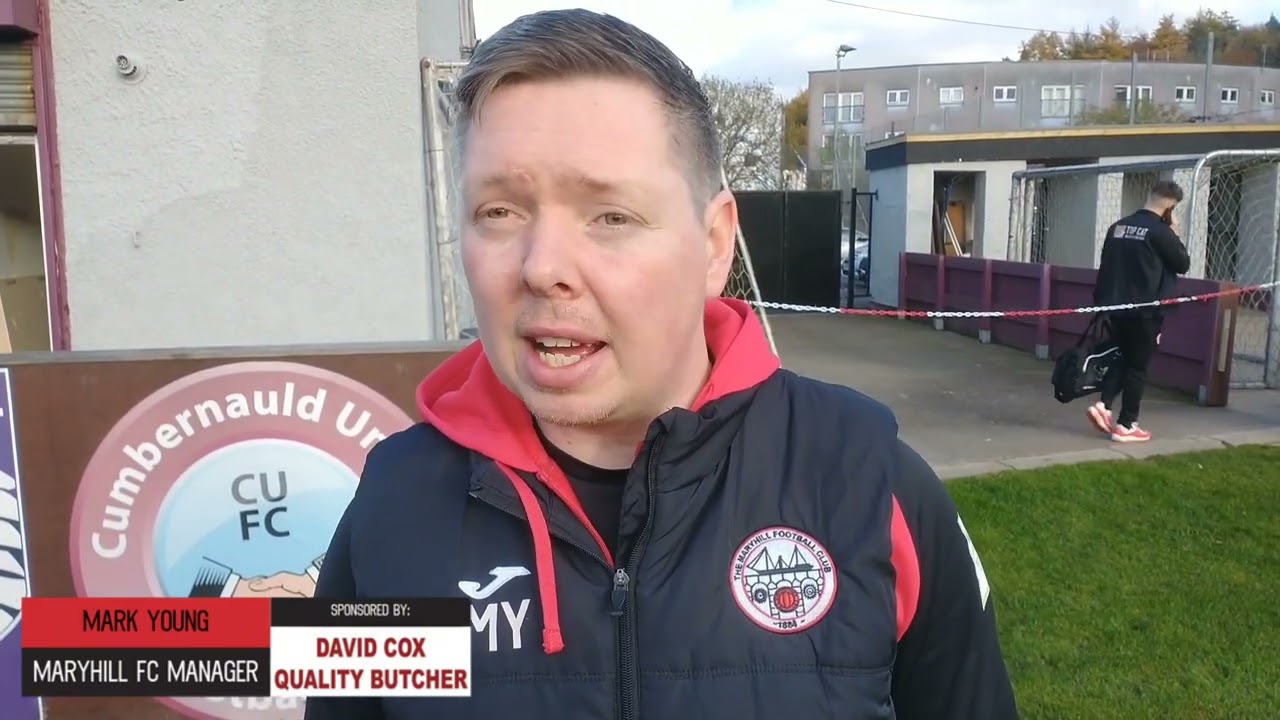 Mark Young post match Cumbernauld Utd