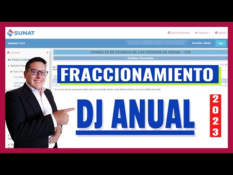 Como SOLICITAR el fraccionamiento de la DJ anual Persona Natural o Jurídica | Sunat 2023 Actualizado