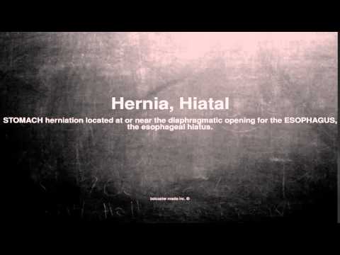 Medical vocabulary: What does Hernia, Hiatal mean