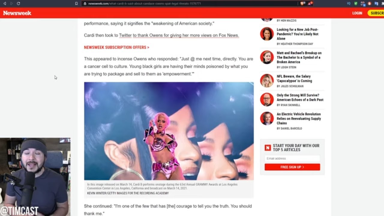 Candace Owens ROASTS Cardi B Grammy Performance, Threatens Legal Action After Cardi Posts Fake Tweet