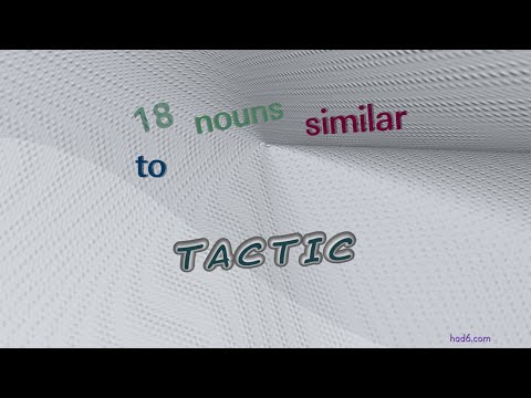 tactic - 19 nouns synonym to tactic (sentence examples)