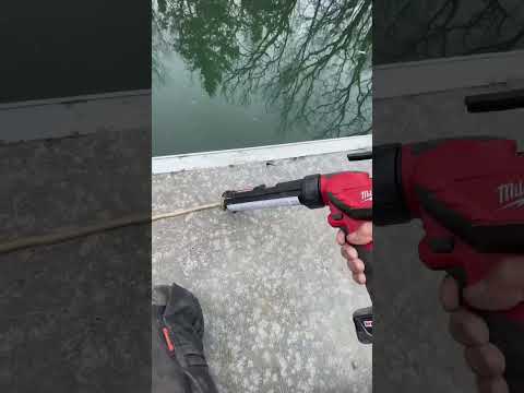 Milwaukee Tools M12 Caulk Gun in action! 🤯👍 #landscaping #pavers #milwaukeetools #m12 #battery