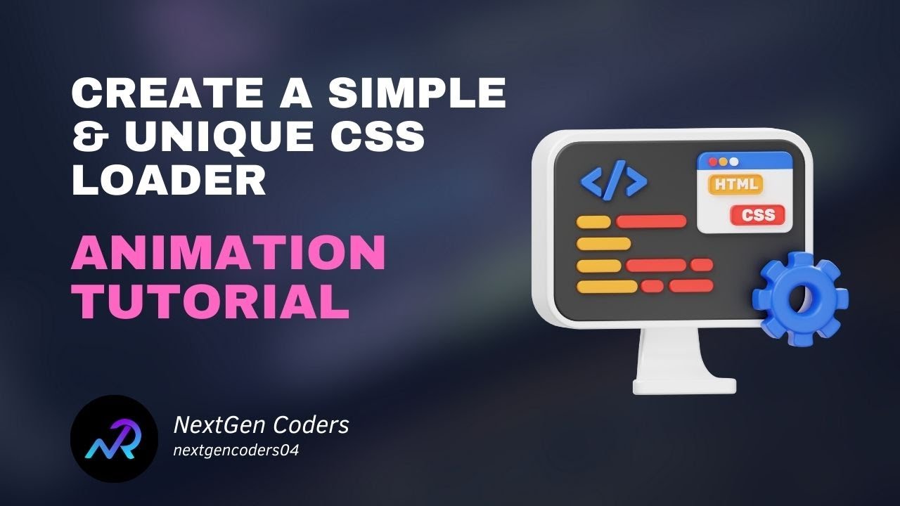 Create a Simple & Unique CSS Loader | Easy HTML & CSS Animation Tutorial
