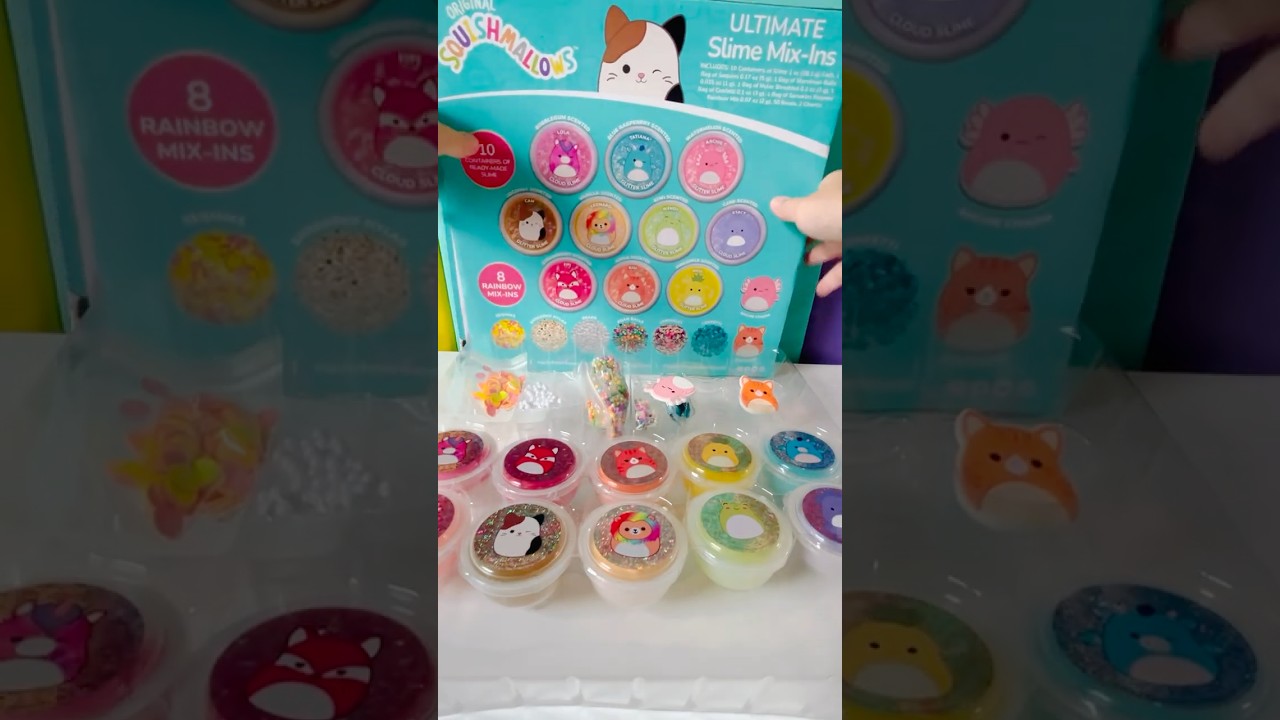 ASMR Toy Unboxing | Unbox Original SQUISHMALLOW Ultimate Slime Mix-Ins | #asmrtoys #squishmallows
