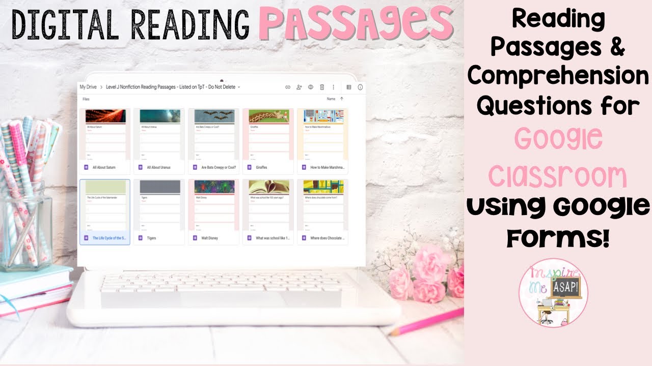Digital Reading Passages Using Google Forms