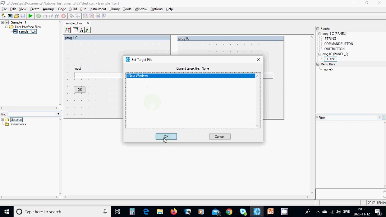 c31 labwindows, twp panels