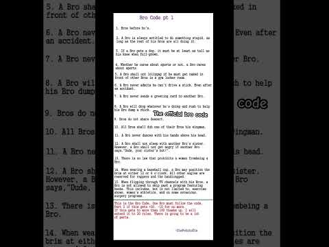 The official bro code PART 1 #shorts#funny#memes#viral#viralvideo