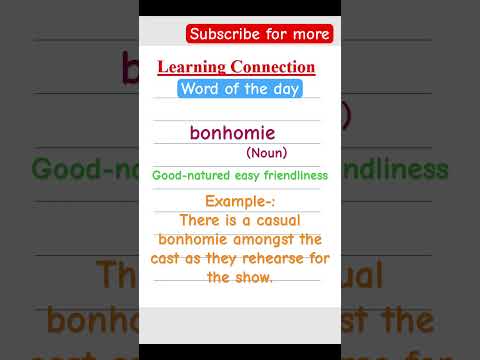 Learn vocabulary with meaning - bonhomie #shorts #vocabulary #learnenglish #ssc #hsc #spokenenglish