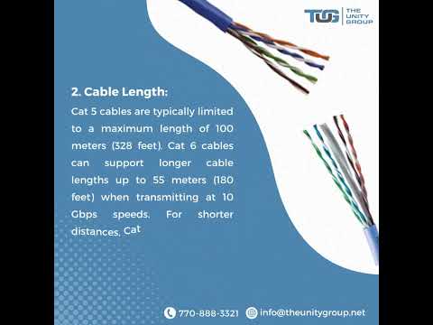What are the differences between cat 5 and cat 6 cabling