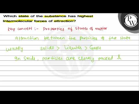 Which state of the substance has highest Intermolecular forces of a...