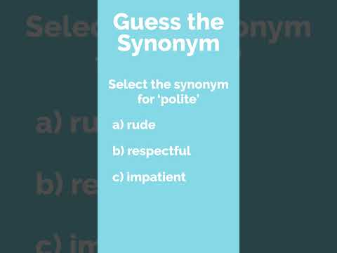Guess the Synonym 16