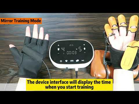 How do stroke patients use the hand rehab robot gloves?