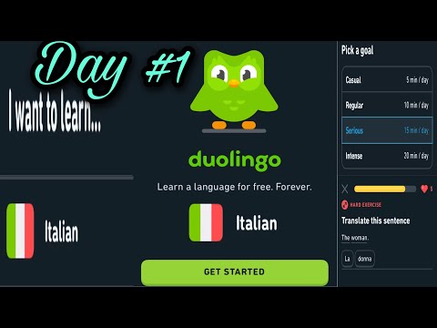 Learn Italian With Me! Day #1 - My Italian Learning Journey - Duolingo