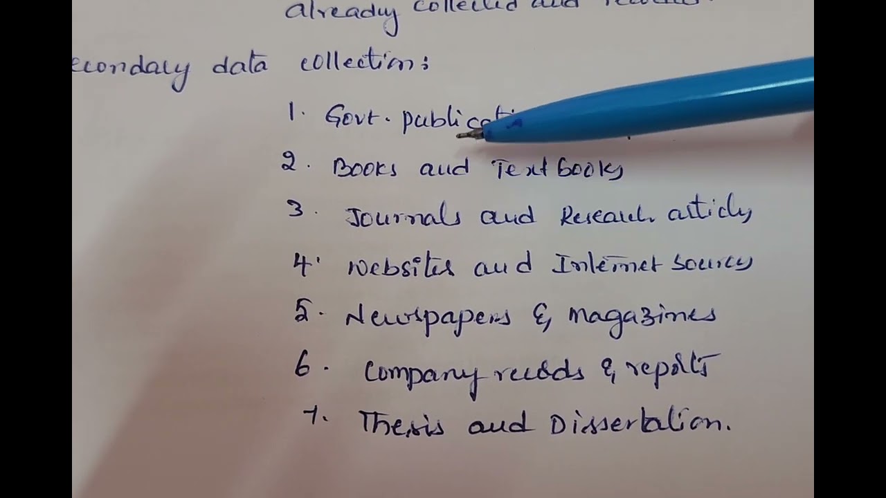 Secondary Data &Collection methods@Research Methodology@Data Analytics