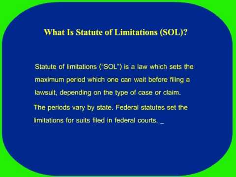 SacAttorneys.com presents Mini Law Lesson:What is SOL (Statute of Limitations)?