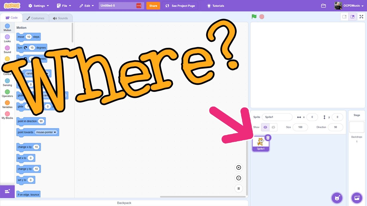 Where did my sprite go in Scratch?