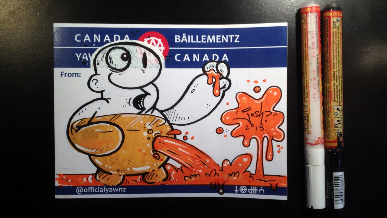 Yawnz Canadian Label Drawing Timelapse