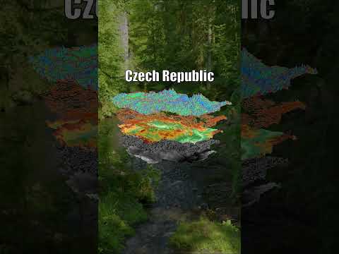 Relief Map of Czech Republic GIS + creativity = topographic data turned into vibes