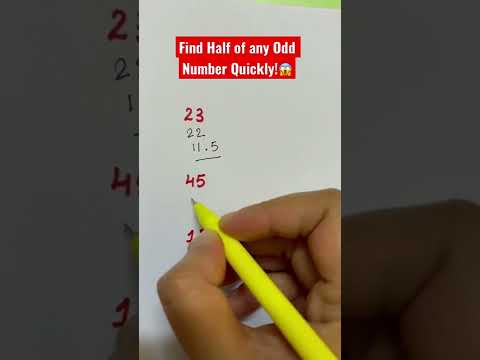 Find half of any number super quickly in mind! #math #youtube #mathtrick #learning #shorts