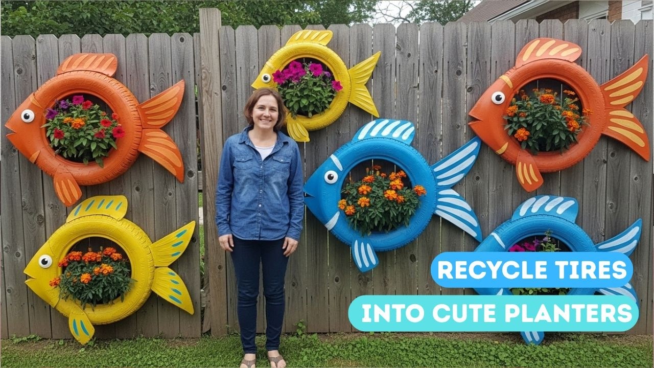 Awesome DIY: Recycle Old Tires Into Cute Animal Garden Decorations, DIY Inspiration for Small Yards