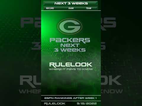 Green Bay Packers next 3 weeks schedule, spread, location, TV, stadium, O/U, records, Rankings