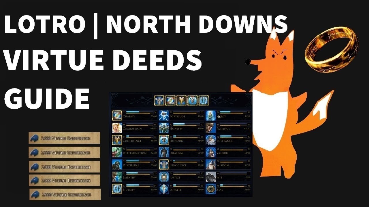 Lotro: North Downs Virtue Deeds Guide