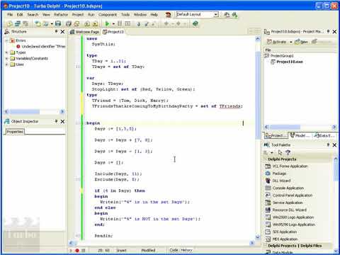 Turbo Delphi - Sets