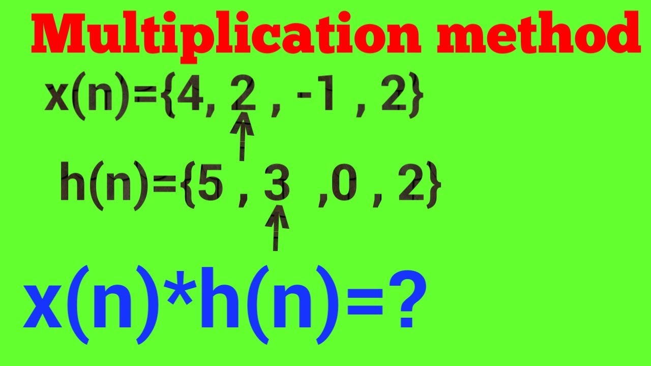 Multiplication method of convolution|linear convolution|convolution sum