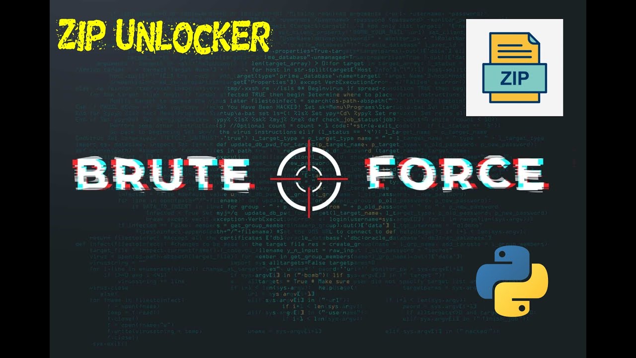 Python Brute Force Hacking - Zip Unlocker {Includes GitHub Code}