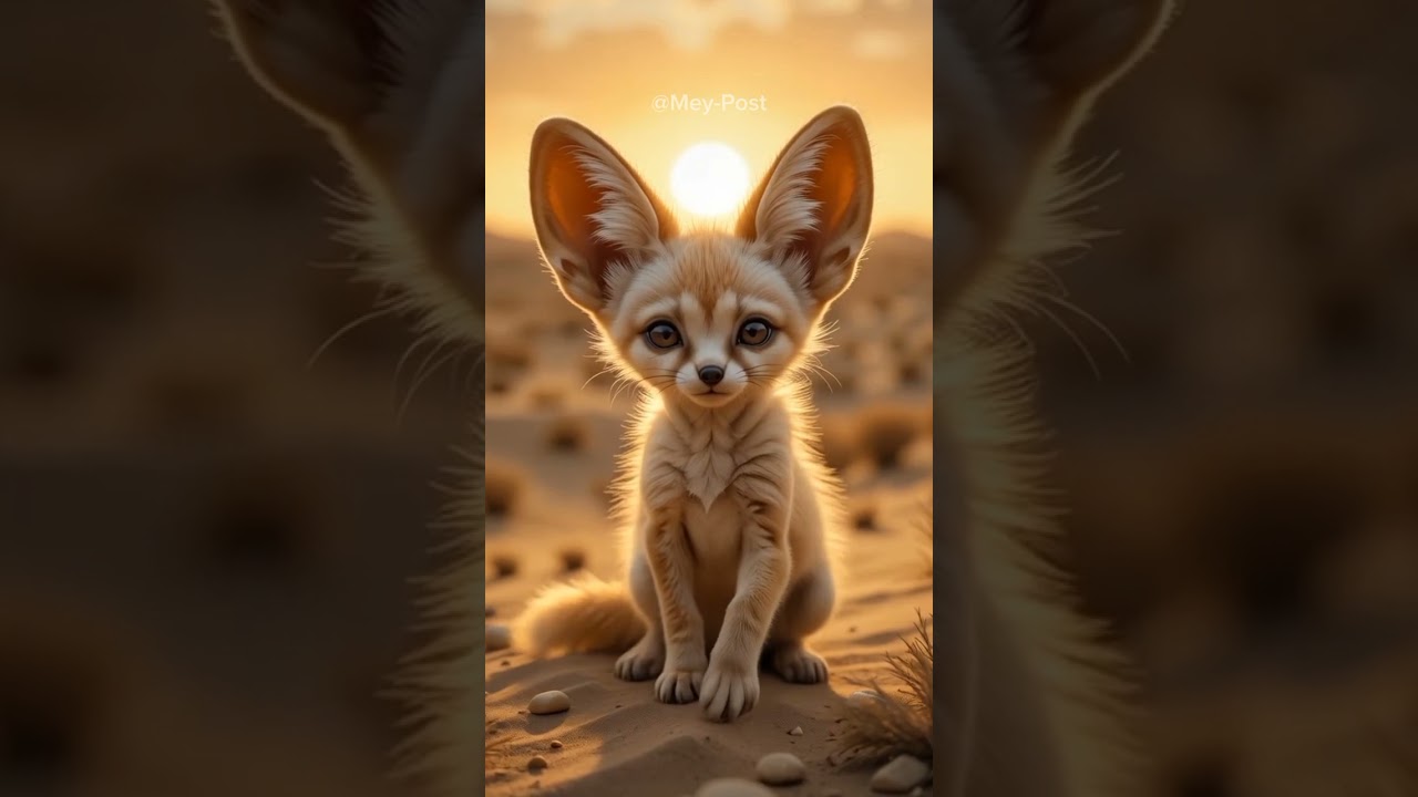 a cute baby fennec fox #tranding #fennec #shorts