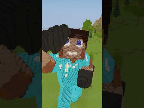 Pro Bodybuilder Statue Minecraft Timelapse Build #minecraft #shorts #minecraftbuilding