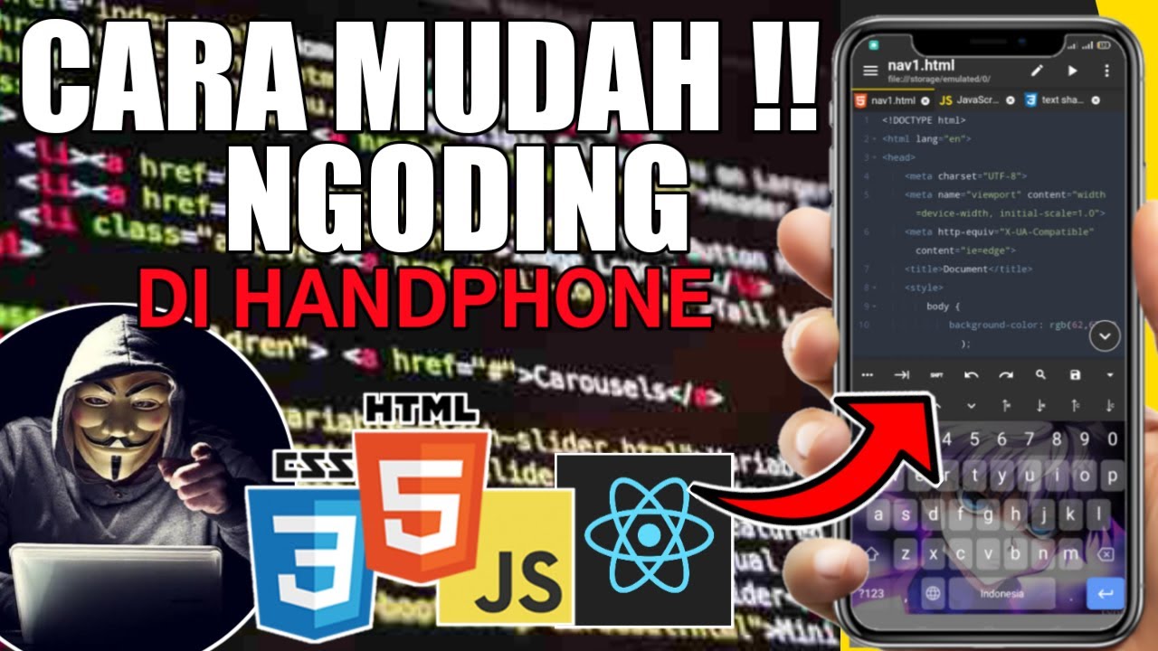 cara menjalankan aplikasi coding di android,cara coding di android,aplikasi coding terbaik di hp
