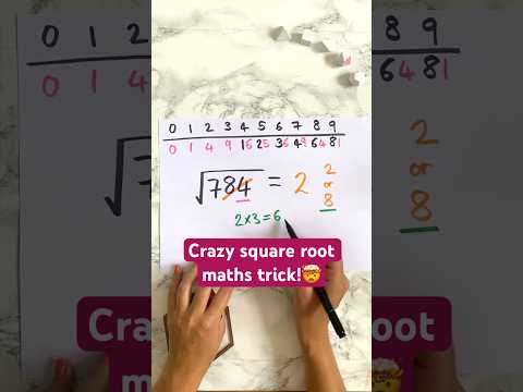 Impress your friends with this trick to square root ANY number under 10,000! 🤯✍️ #mathstricks #math