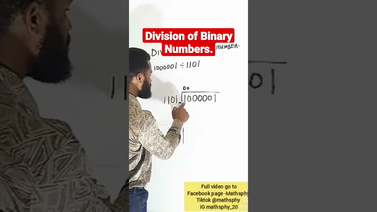 Division of binary numbers. Binary number division.