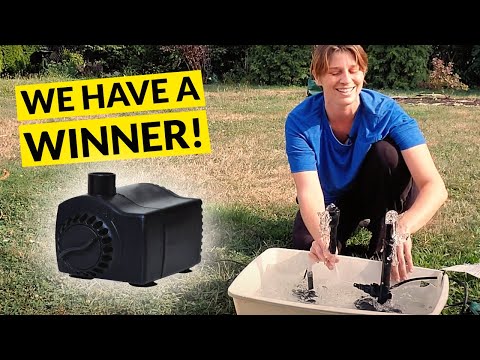 Electric vs. solar fountain pump test - best solar fountain pump with battery backup