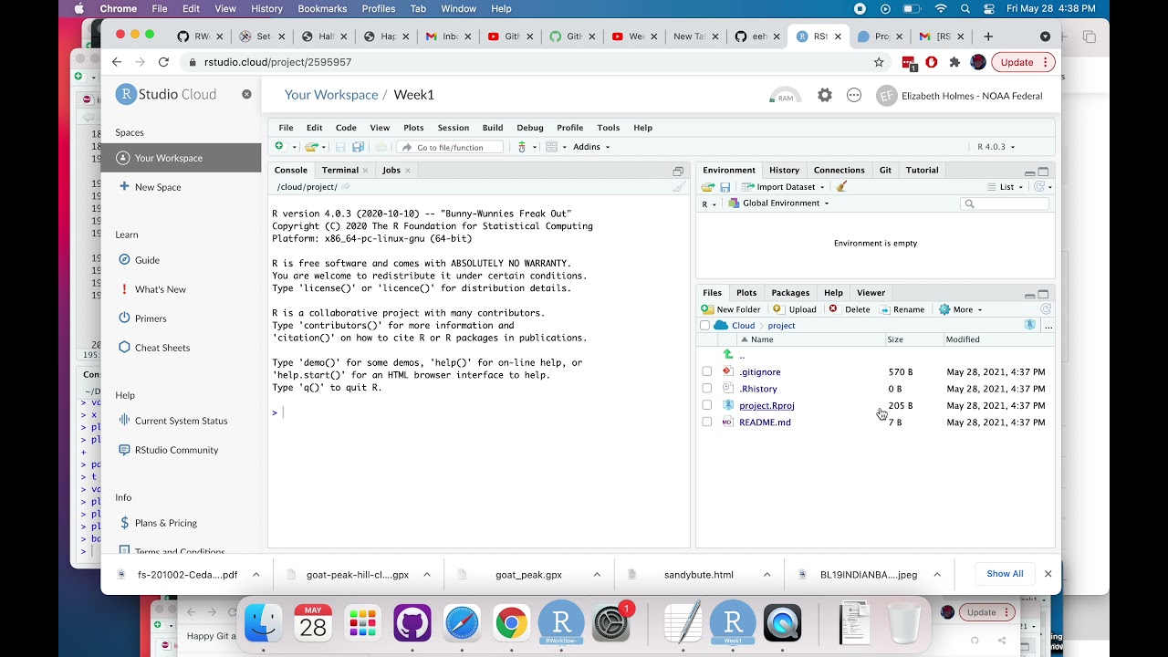 Week 1 Connect RStudio Cloud to GitHub