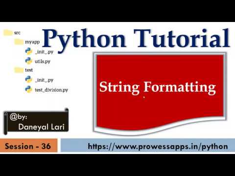 #36 Python Tutorial for Beginners | String formatting | format() method in Python