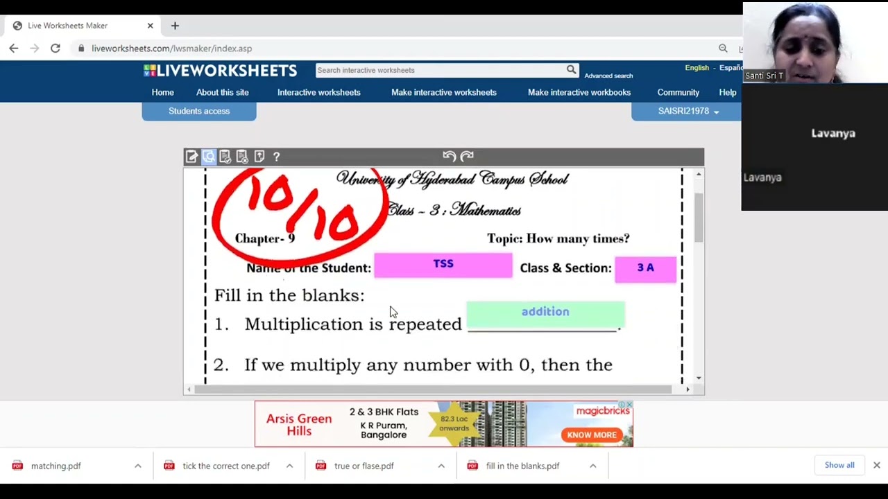 How to create interactive Live work sheets- Fill in the blanks,MCQ,Matching | Part-1
