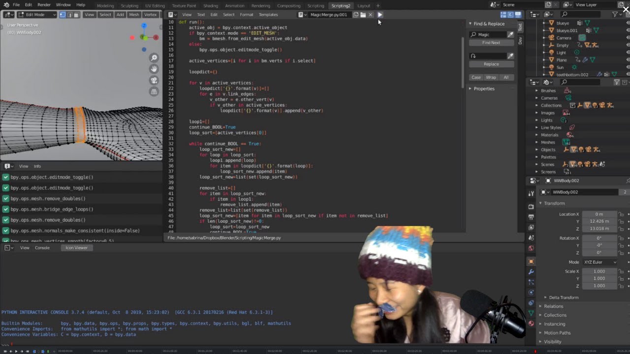 Blender - Python Scripting: Magic Merge Addon!