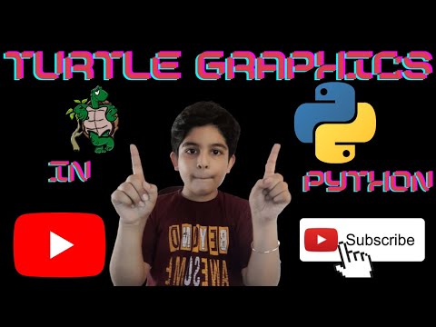 Turtle Graphics in Python ( Drawing 2D animations in Python )!!!