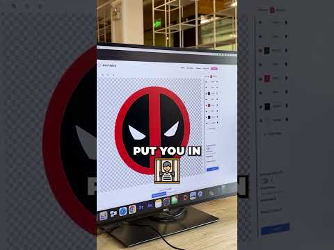 This is illegal to know! If you download deadpool logo use svgtrace.com convert it into an editable