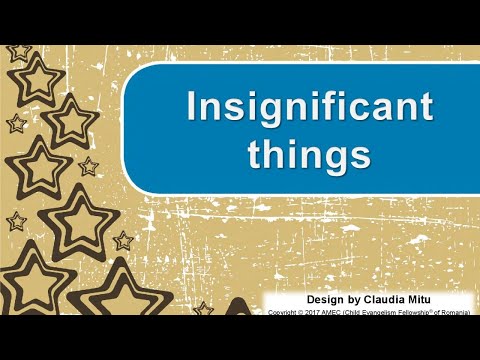 Insignificant Things. Sunday School Story in Hindi