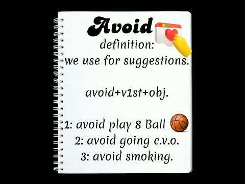 avoid definition with example and Urdu translation .