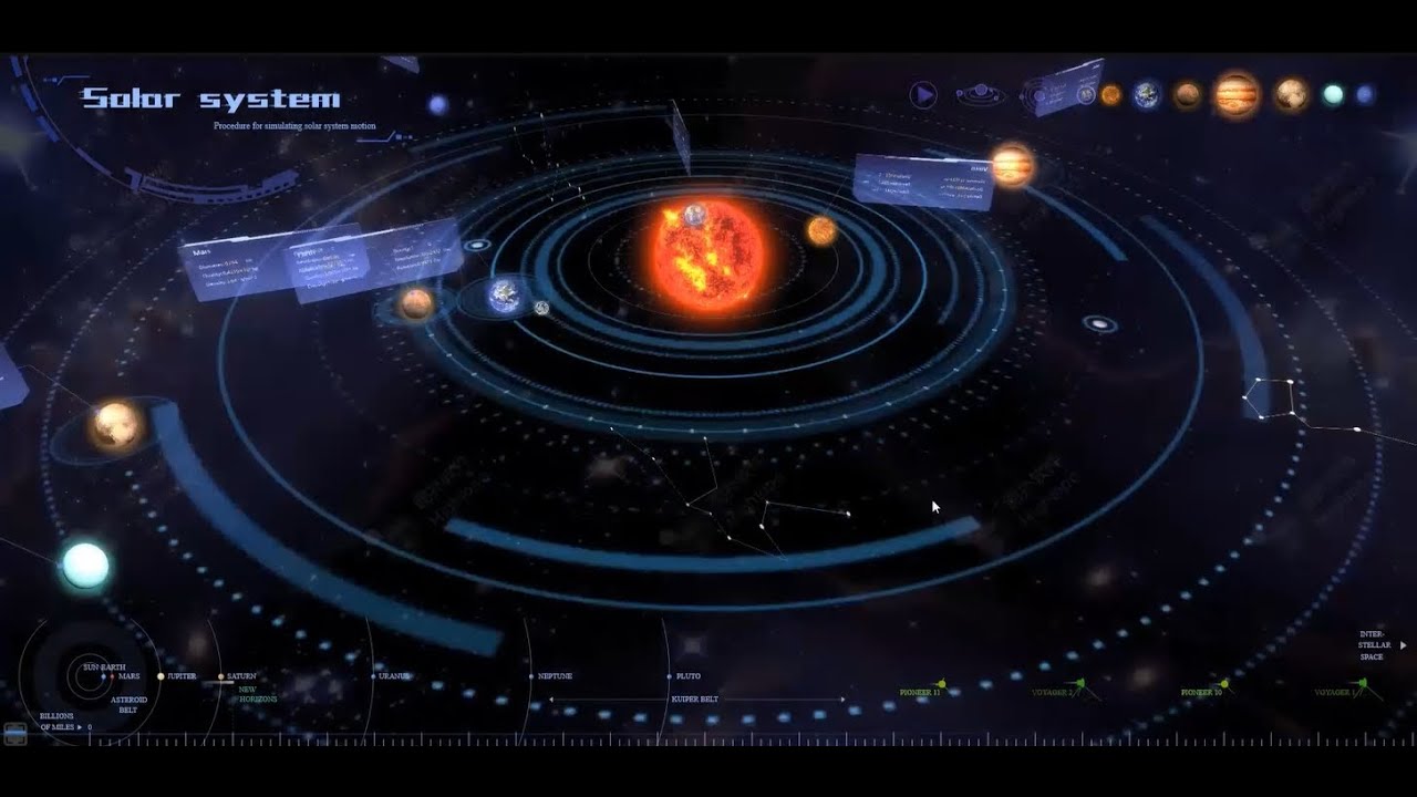 The Solar System Developed with JavaScript