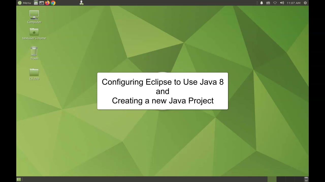 Configuring Eclipse to Use Java 8 and Creating a new Java Project