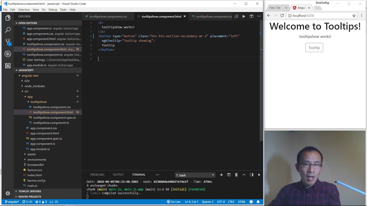 Angular coding 1 Add tooltips
