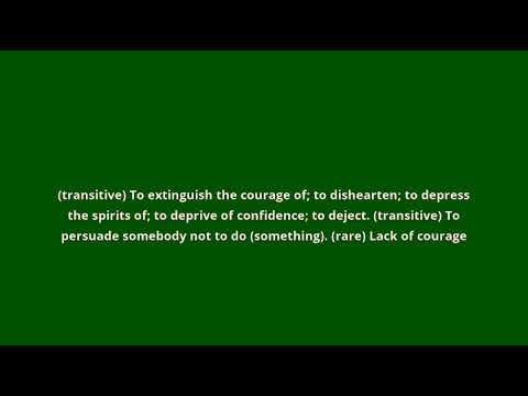 what is the meaning of discourage
